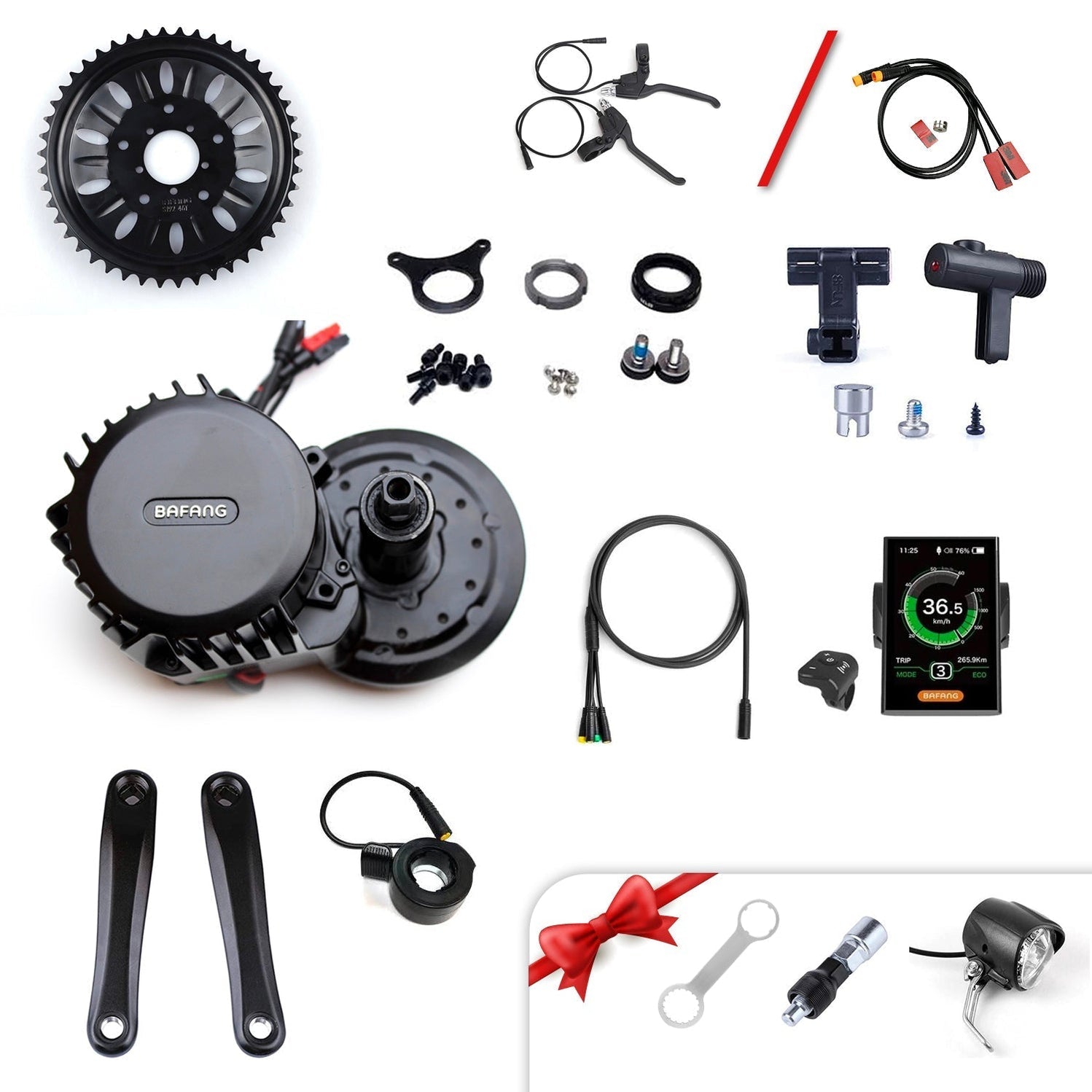 Bafang 52V 3000W 60A BBSHD Mid Drive eBike Conversion Kit — Cap Rouge
